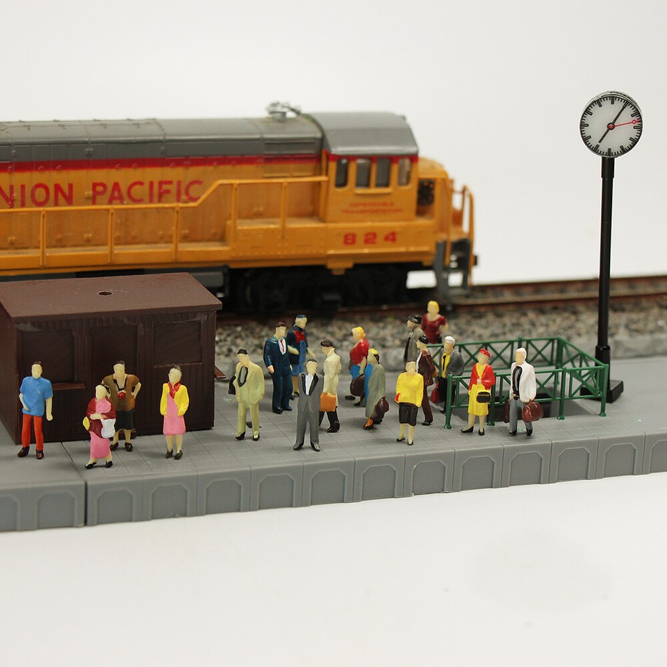 40pcs Model Trains HO Scale 1:87 Standing People Figure 20 Different ...