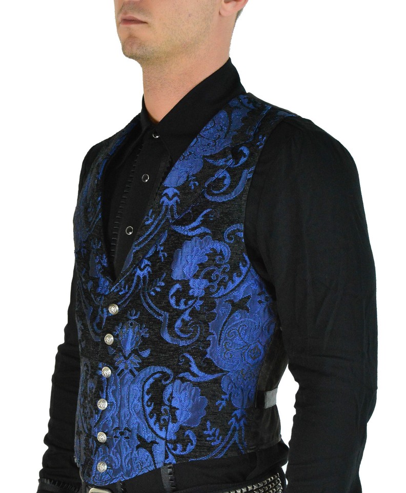 SHRINE Gothic Aristocrat Vampire Vest Jacket Victorian Tapestry Pirat ...