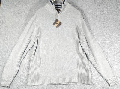 Sebastian Cooper Sweater Mens Size Extra Large Grey Cable Knit Long ...