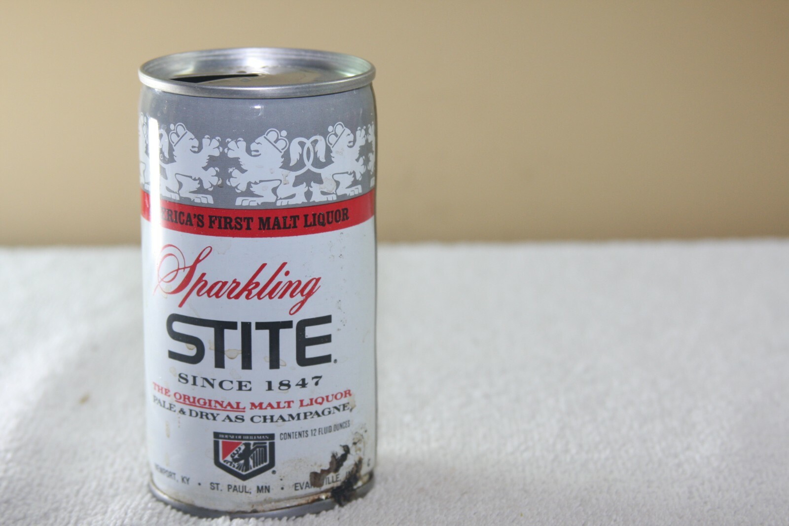 Vintage SPARKLING STITE MALT LIQUOR BEER CAN 12 OZ PULL TAB G HEILEMAN ...
