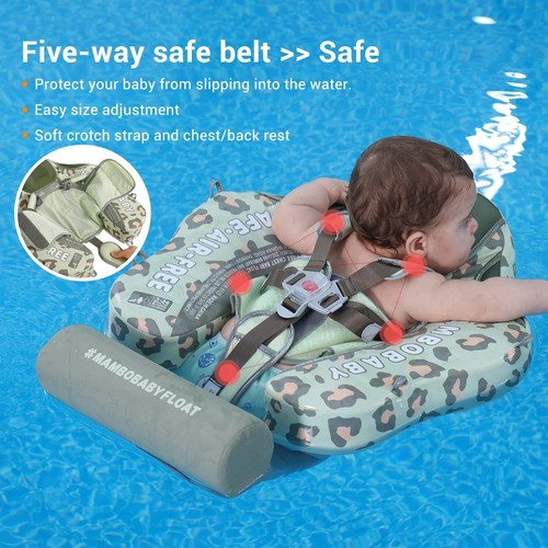 Mambobaby Leopard Baby swimming pool float non inflatable