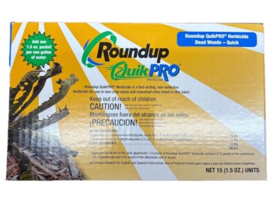 Roundup QuikPro - 22.5oz (15x1.5oz) Herbicide/Weed killer - NO SALES ...