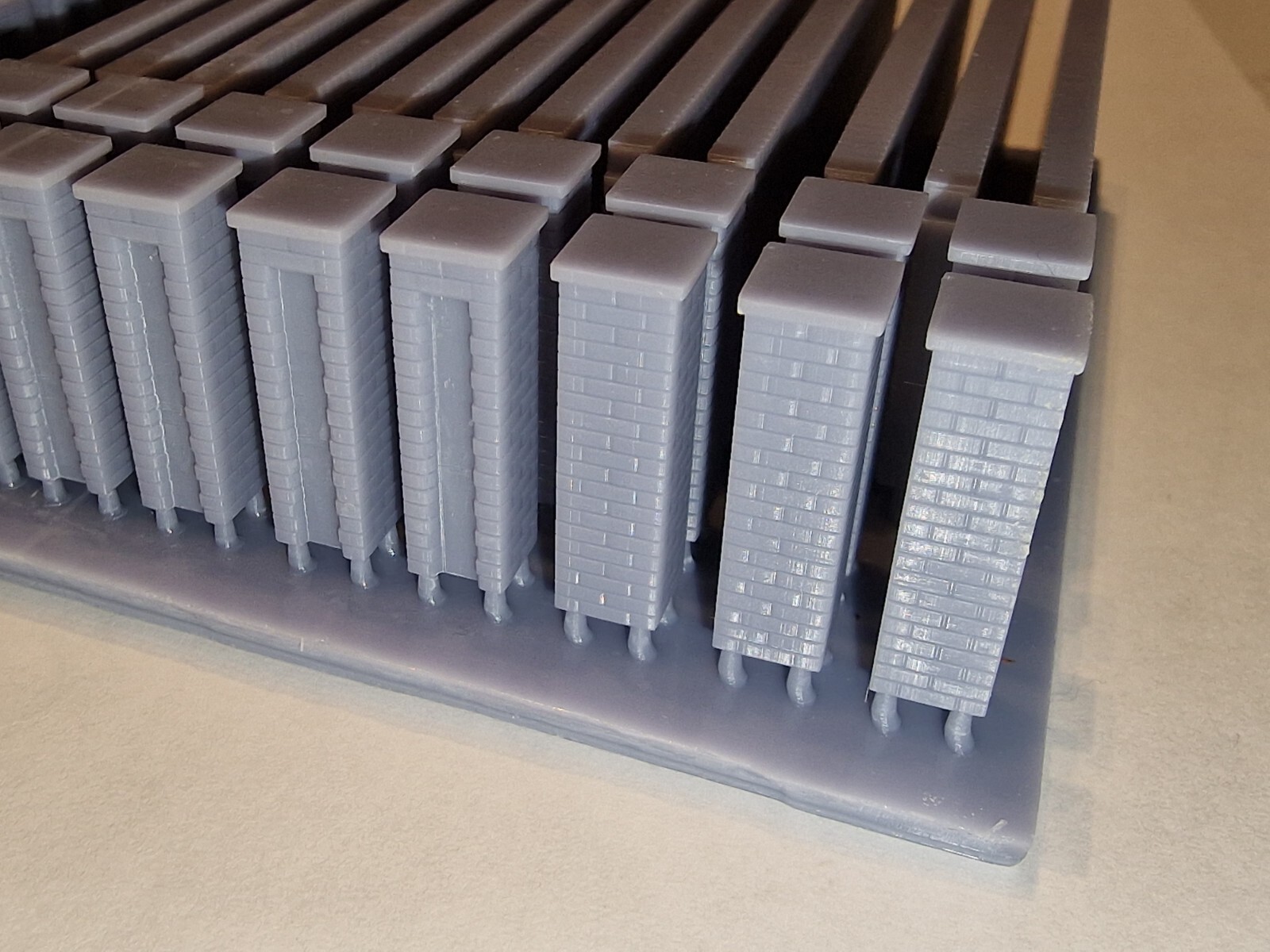 N Gauge Brick Walls Various Heights 0.6m 1.1m 1.6m 3d printed Unpainted ...