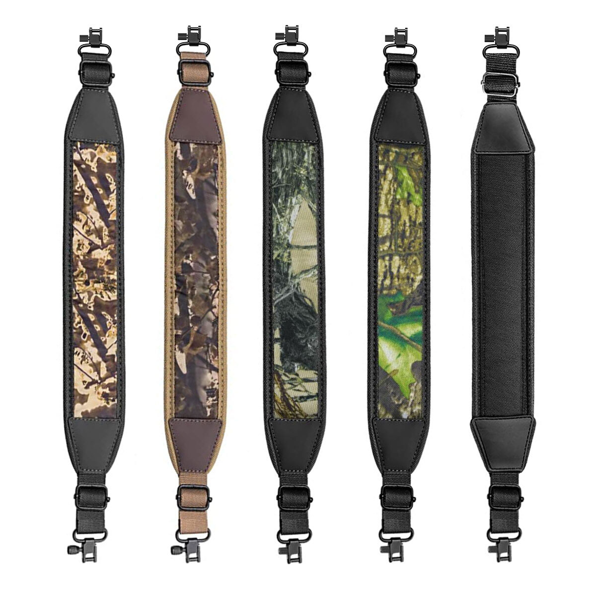 Camouflage Two Point Rifle Gun Sling w/ Swivels Adjustable Shoulder ...