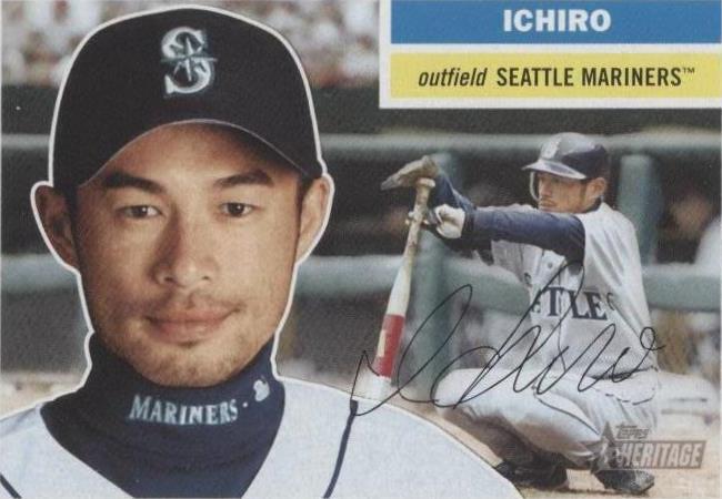 2005 Topps Heritage - Ichiro Suzuki #7 At Bat in Background for sale ...