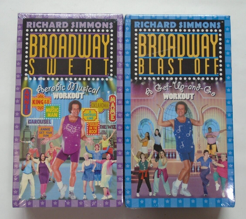 Lot of 2 Sealed Richard Simmons Broadway Sweat & Blast Off VHS Workout ...