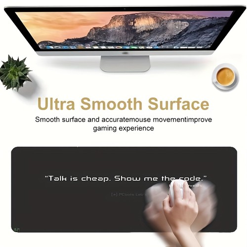 40*90cm1pc Linus Torvalds Coding Desk Mat & Linux Logo Mouse Pad - Non ...