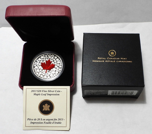 2013 Canada Silver Proof $20 Maple Leaf Impression Coin w/ Box & COA (130) | eBay