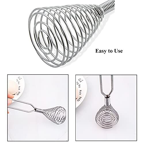 Stainless Steel Spring Coil Whisk Wire Whip Cream Egg Beater | eBay