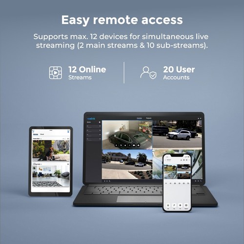 Reolink RLN12W 4K Wireless WIFI NVR Video Recorder for IP Security ...