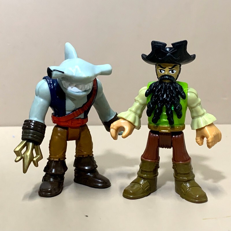 6pcs Fisher-Price Imaginext Pirate Adventures Shark Pirate Captain Hook ...