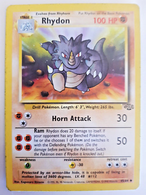 Pokémon TCG Rhydon Jungle 45/64 Regular Unlimited Uncommon | eBay