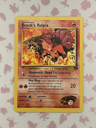 Pokemon Brock’s Vulpix W Stamp Promo 37/132 NM GYM HEREOS | eBay