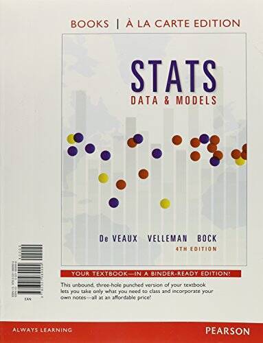 Stats: Data and Models, Books a la Carte Edition (4th Edition) - GOOD ...
