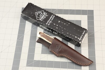 Vintage Puma IP Elk Hunter Staghorn, 816050 4" Fixed Blade Hunting ...
