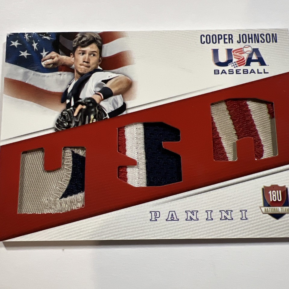 2015 Panini USA Baseball - Cooper Johnson #11 Team Jerseys Prime patch ...