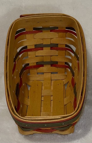 Longaberger 1998 Dash Away Sleigh / Mini Vegetable Basket w Divided ...