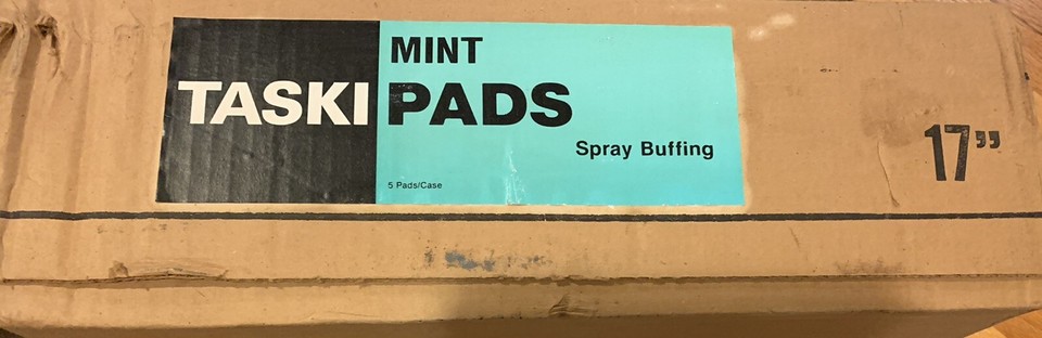 Taski Mint Pads 17" Mint Green Spray Buffing Pads 1 Case, 5 Pads Per ...