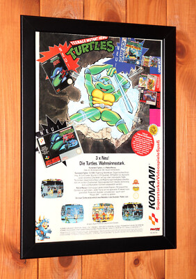 Teenage Mutant Ninja Turtles Turtles in Time SNES konami Small Poster ...