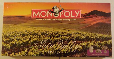 Parker Brothers Monopoly Napa Valley Complete Real Estate Trading Board ...