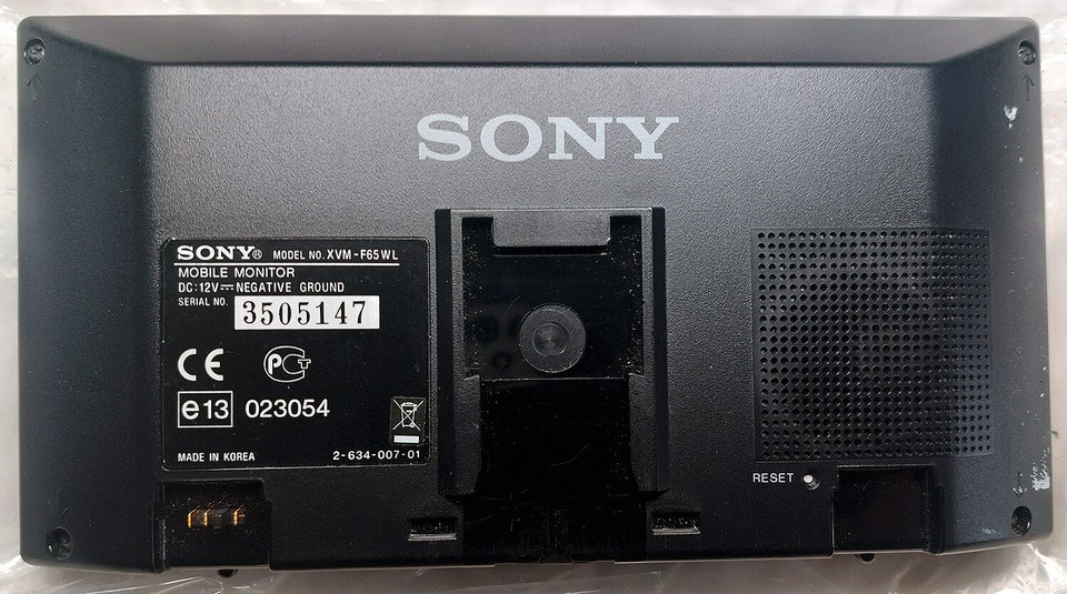 Sony XVM-F65WL 6.5" wireless AV car tv screen with 1x battery MON4 | eBay