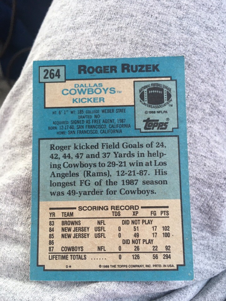 Roger Ruzek 1988 Topps SN: 264 | eBay