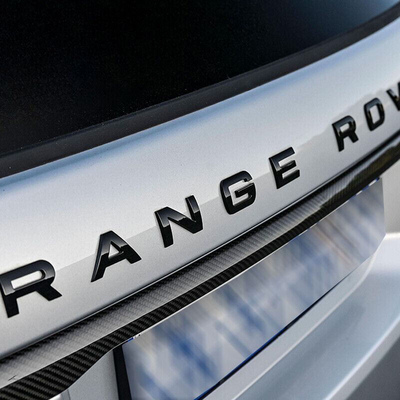 2Set Gloss Black Front Rear Emblem For RANGE ROVER Letter Nameplate ...