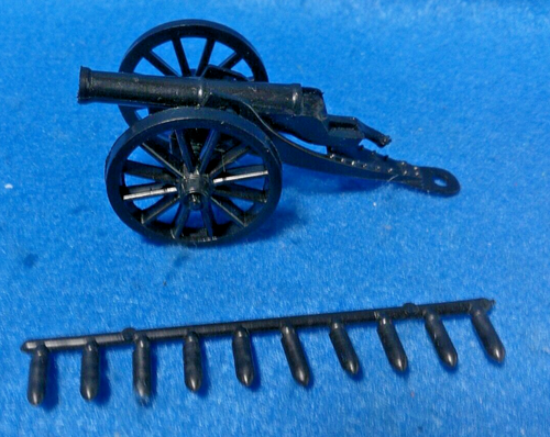 Marx Reissue Civil War Cannon (54MM) Black, Plastic for Toy Soldiers ...