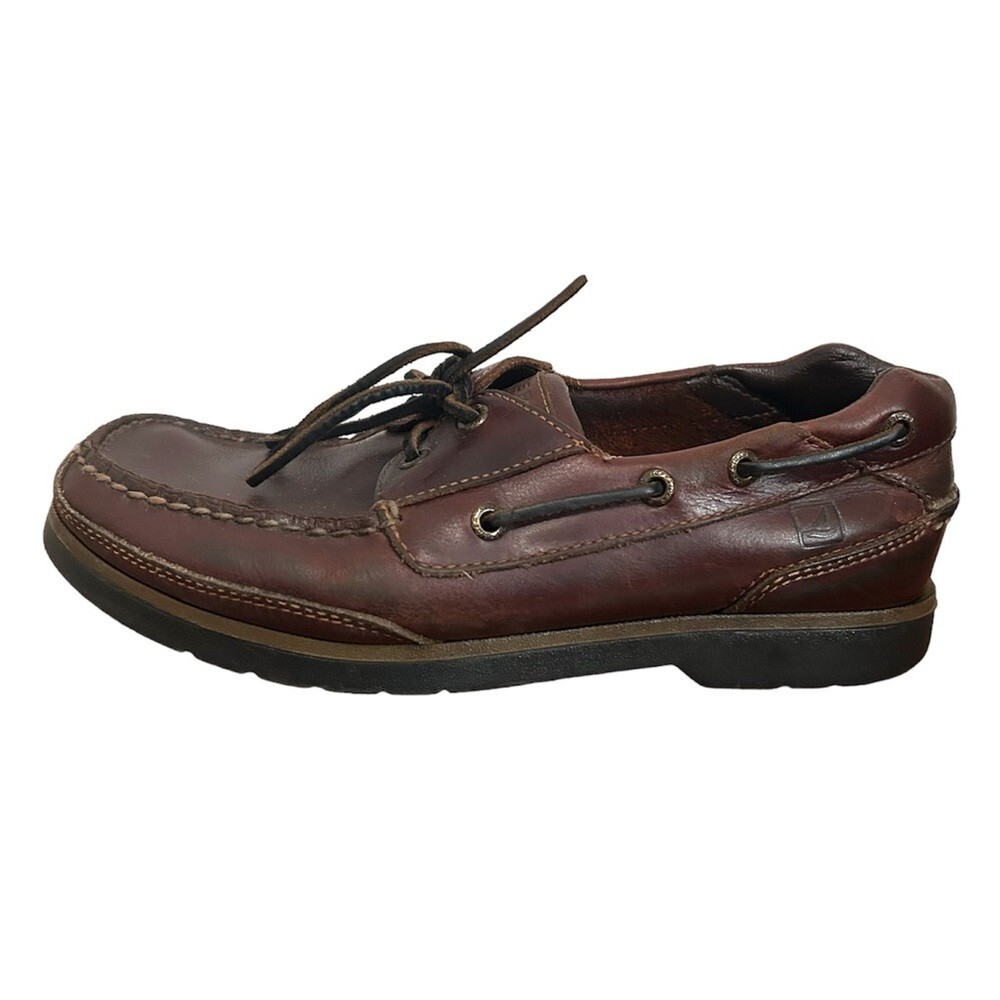 SPERRY Top Sider Brown Leather Dock Shoes Mocassins S… - Gem