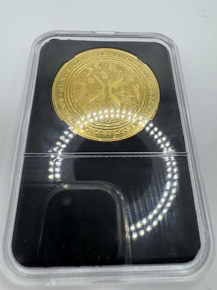 Gold Plate Ripple coin Commemorative Round Collectors Coin XRP Coin ...