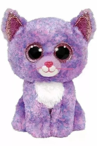 Ty Beanie Boo CASSIDY the purple and pink cat | eBay