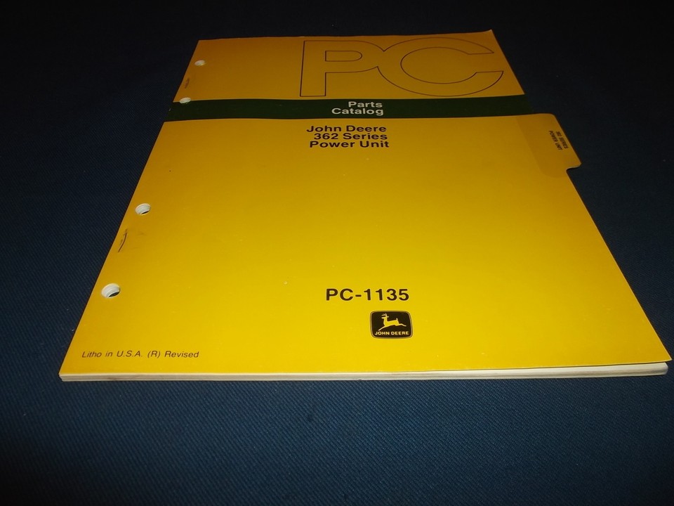 JOHN DEERE 362 SERIES POWER UNIT PARTS MANUAL BOOK PC-1135 | eBay