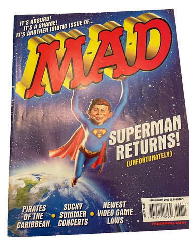 Mad Magazine August 2006 Issue Superman Returns Alfred Neuman | eBay