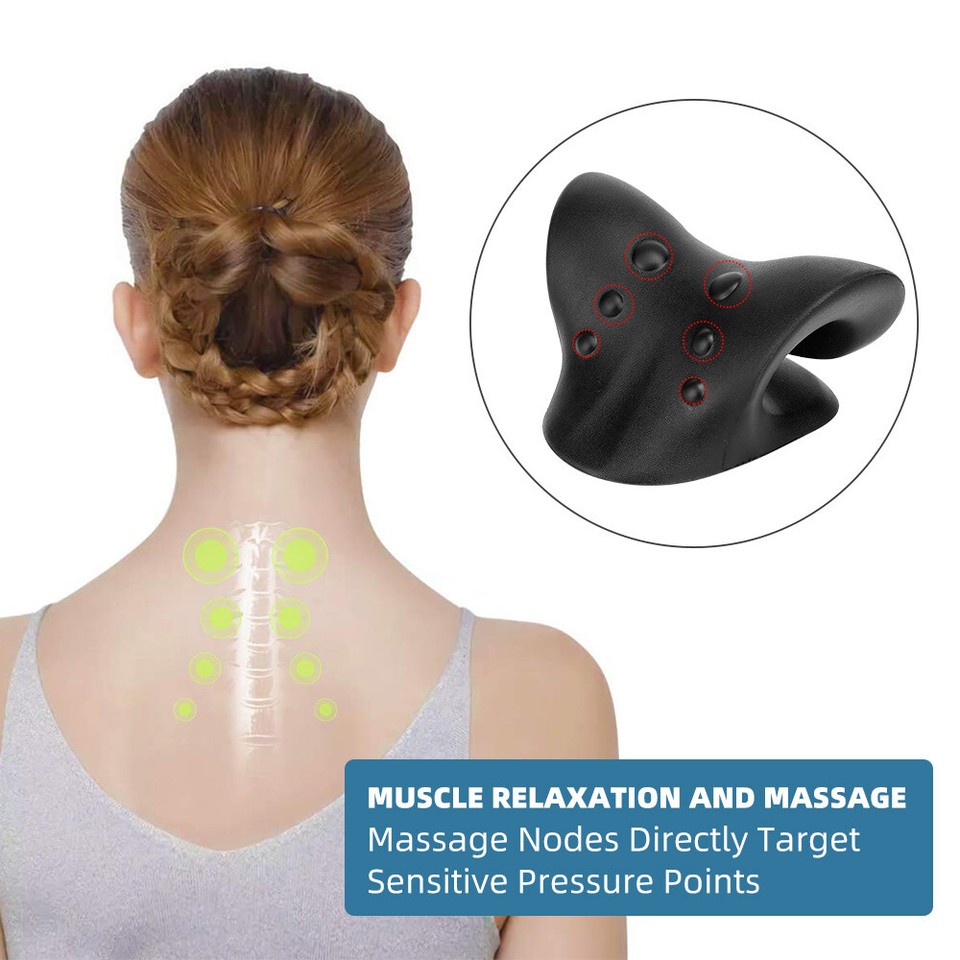 Neck Stretcher Therapy Cervical Traction Cushion Support Pain Relief ...