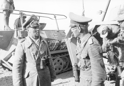 WW2 Photo WWII German General Erwin Rommel with Staff North Africa DAK ...
