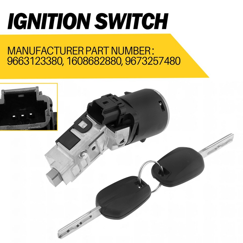 Ignition Starter Switch Lock Barrel Lock Fit Citroen Dispatch 2016-On ...