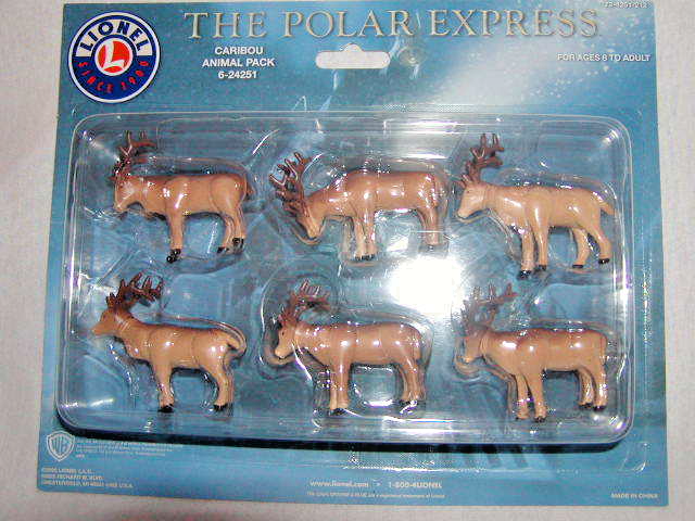 Lionel 6-24251 The Polar Express Caribou Animal Pack New 6 Pieces O 027 ...