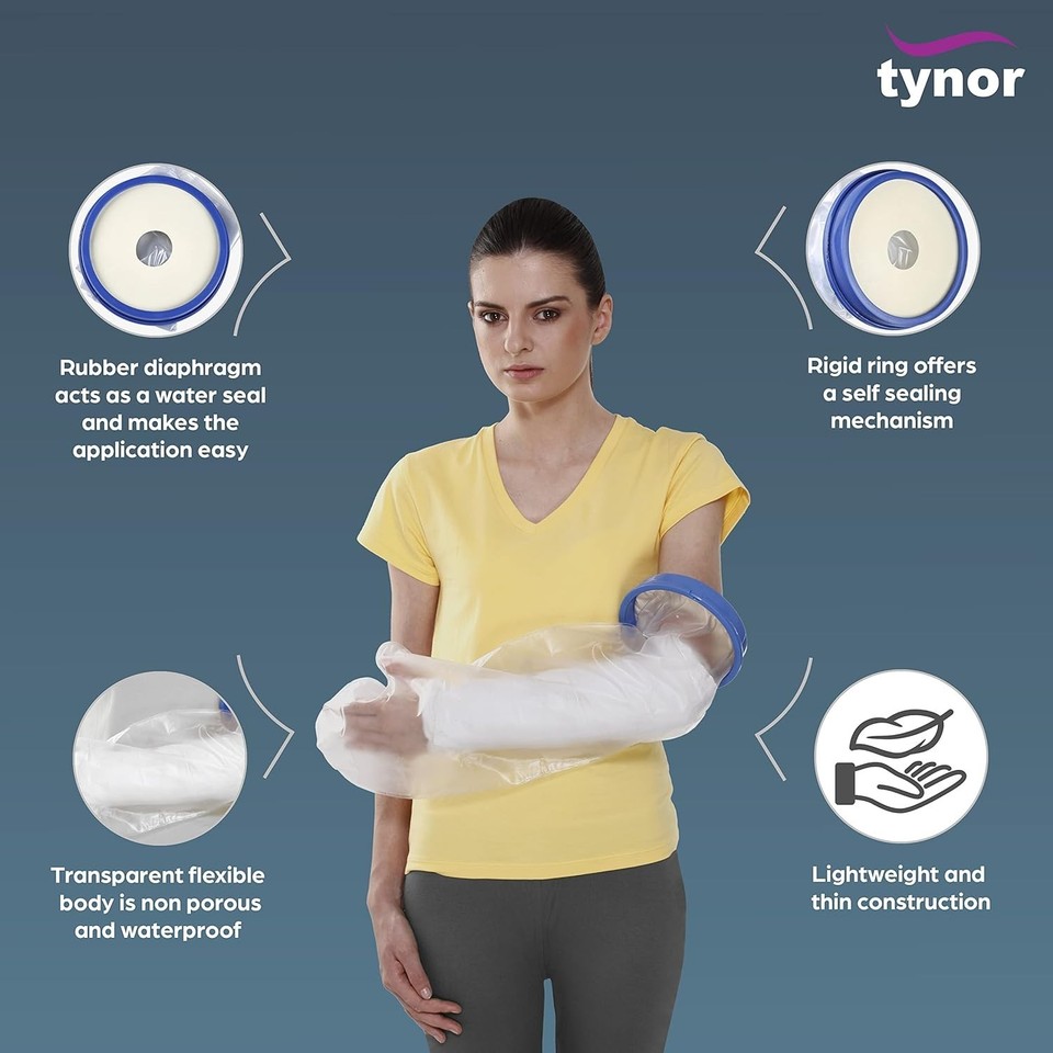 TYNOR Cast Cover Arm Provides Complete Protection To Cast From Moisture ...