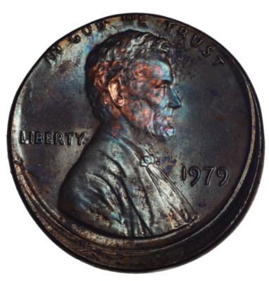 1979 Lincoln Memorial Cent 1c - Partial Collar Broadstrike Mint Error ...