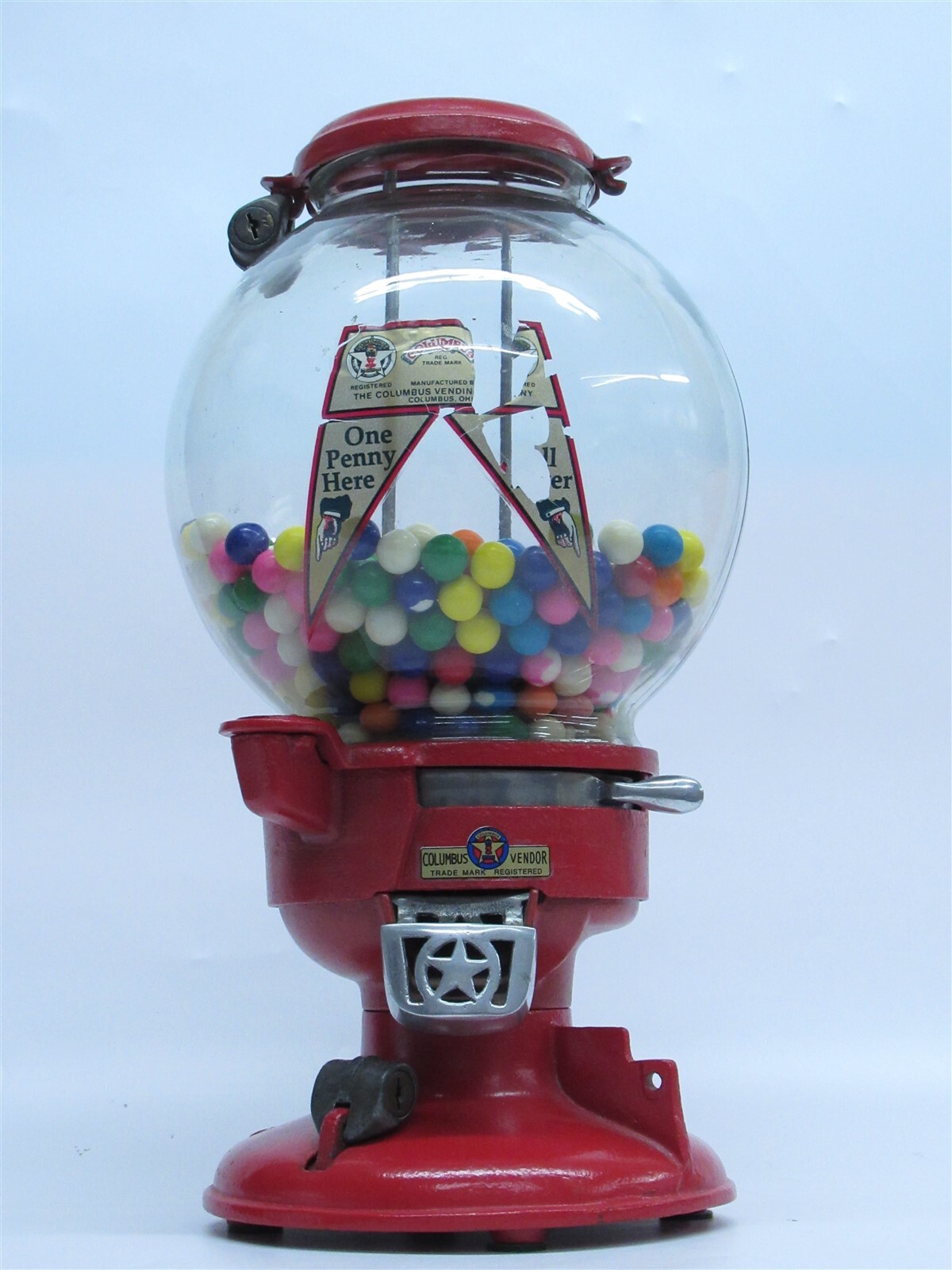 1 Cent Columbus Model A with Barrel Locks Gumball Machine | eBay