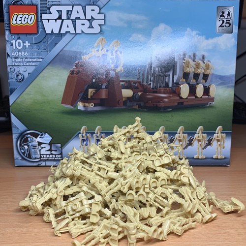 1 x Star Wars Battle Droid Minifigure - Yellow B1 Battle Droid ...