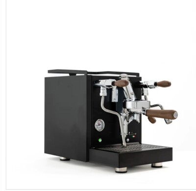 Quick Mill Rubino Matt Black with Wood Coffee Machine | eBay Australia