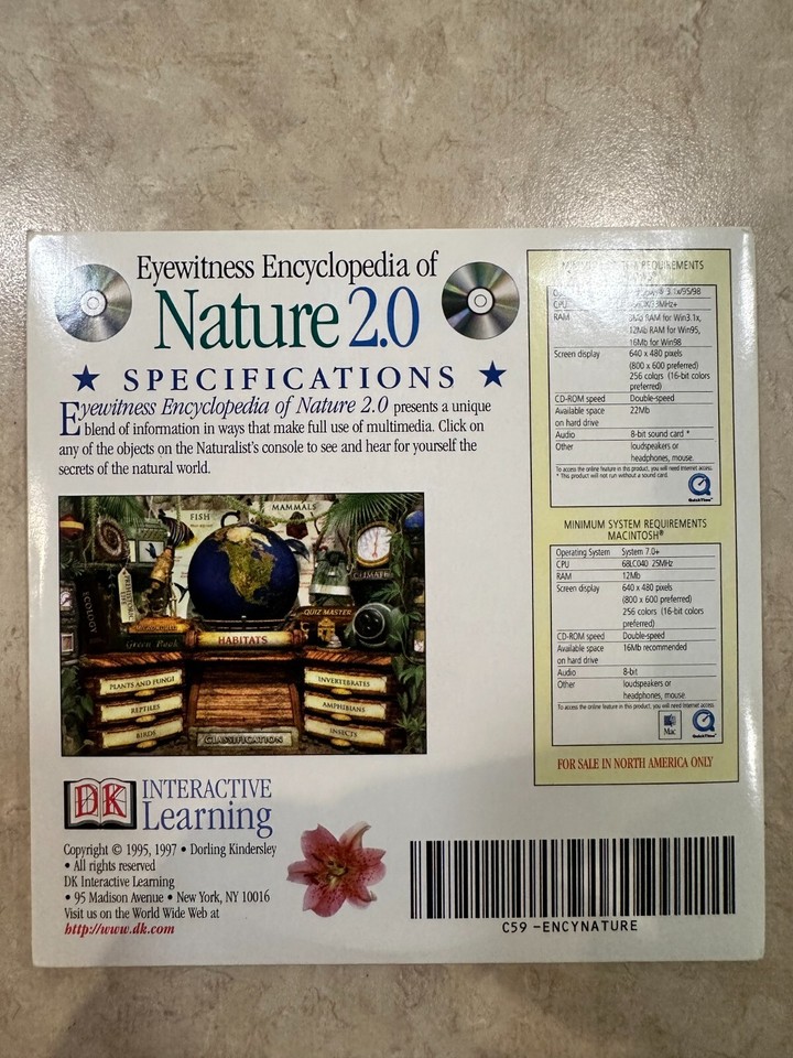 DK Encyclopedia Of Nature 2.0 PC CD-ROM | eBay