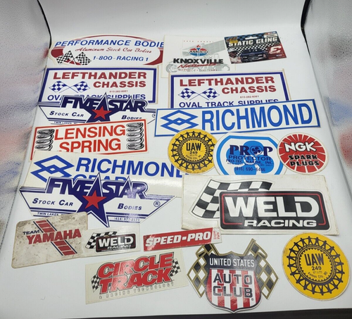 Lot of Vintage Stock Car Automotive Racing Bumper Stickers Promo Dirt ...