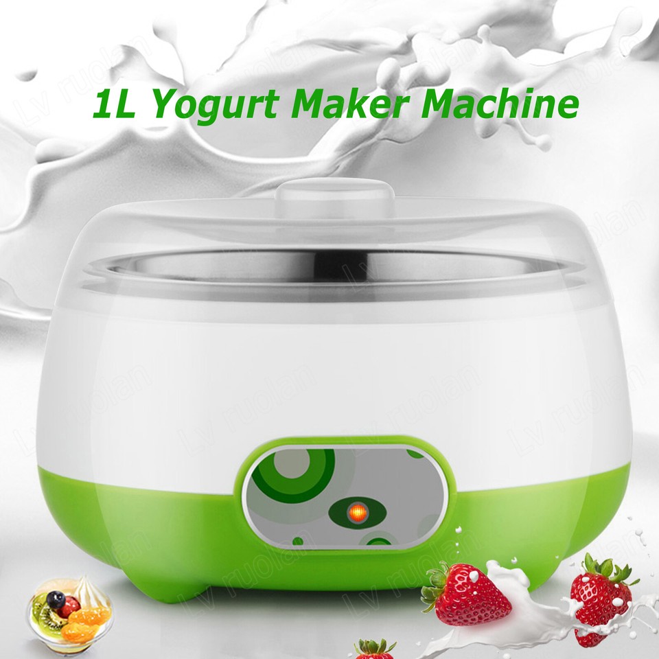 1L Yogurt Maker Machine Auto Constant Temperature w/Stainless Steel ...