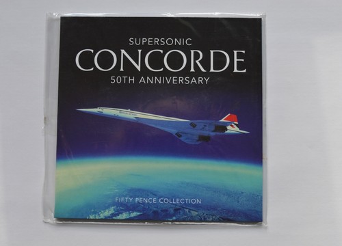 50p Supersonic Concorde 50th Anniversary Fifty pence Collection SEALED ...