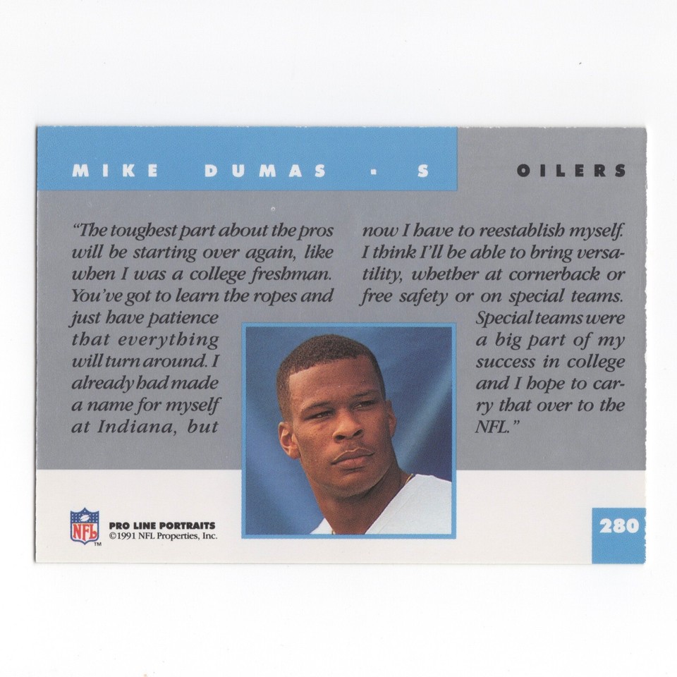 Michael Cofer #284 1991 Pro Line Portraits Base Card Detroit Lions NFL ...