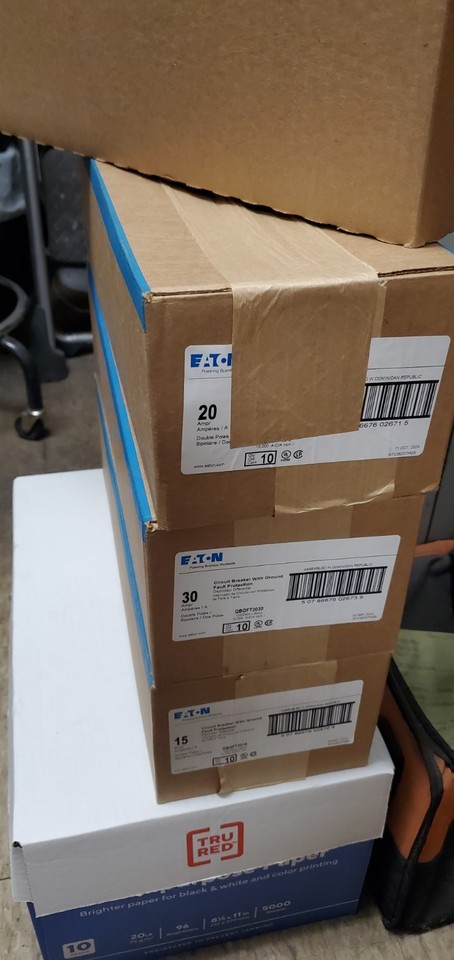 NEW IN BOX EATON CAT. QBGFT2050 50A, 2P, BOLT-ON GFI CIRCUIT BREAKER | eBay