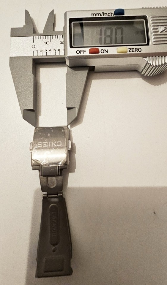 Seiko double push-button TITANIUM clasp 18.0mm for Seiko 5M62-0CT0 ...