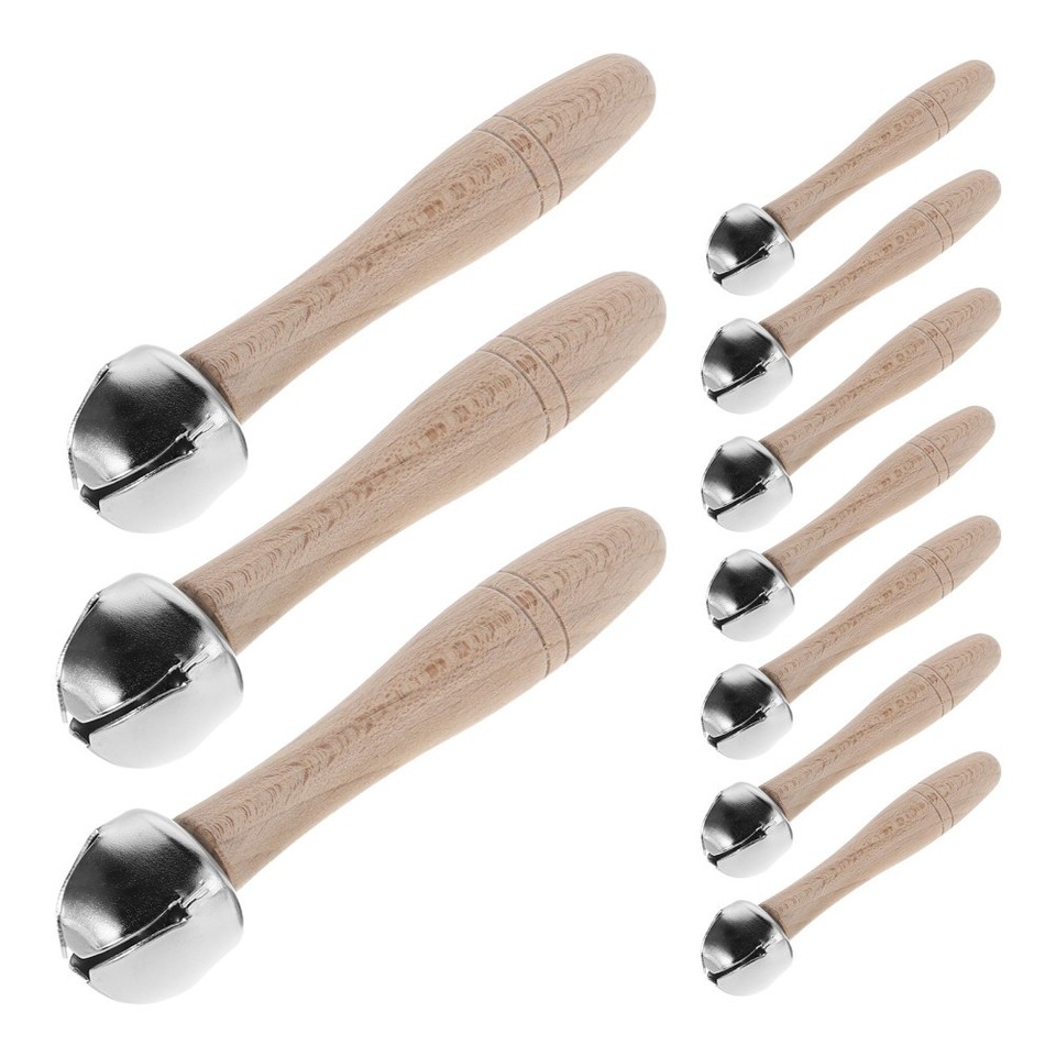 10 Pcs Wooden Bell Dinner Call Bells Chime Percussion Instrument | eBay ...